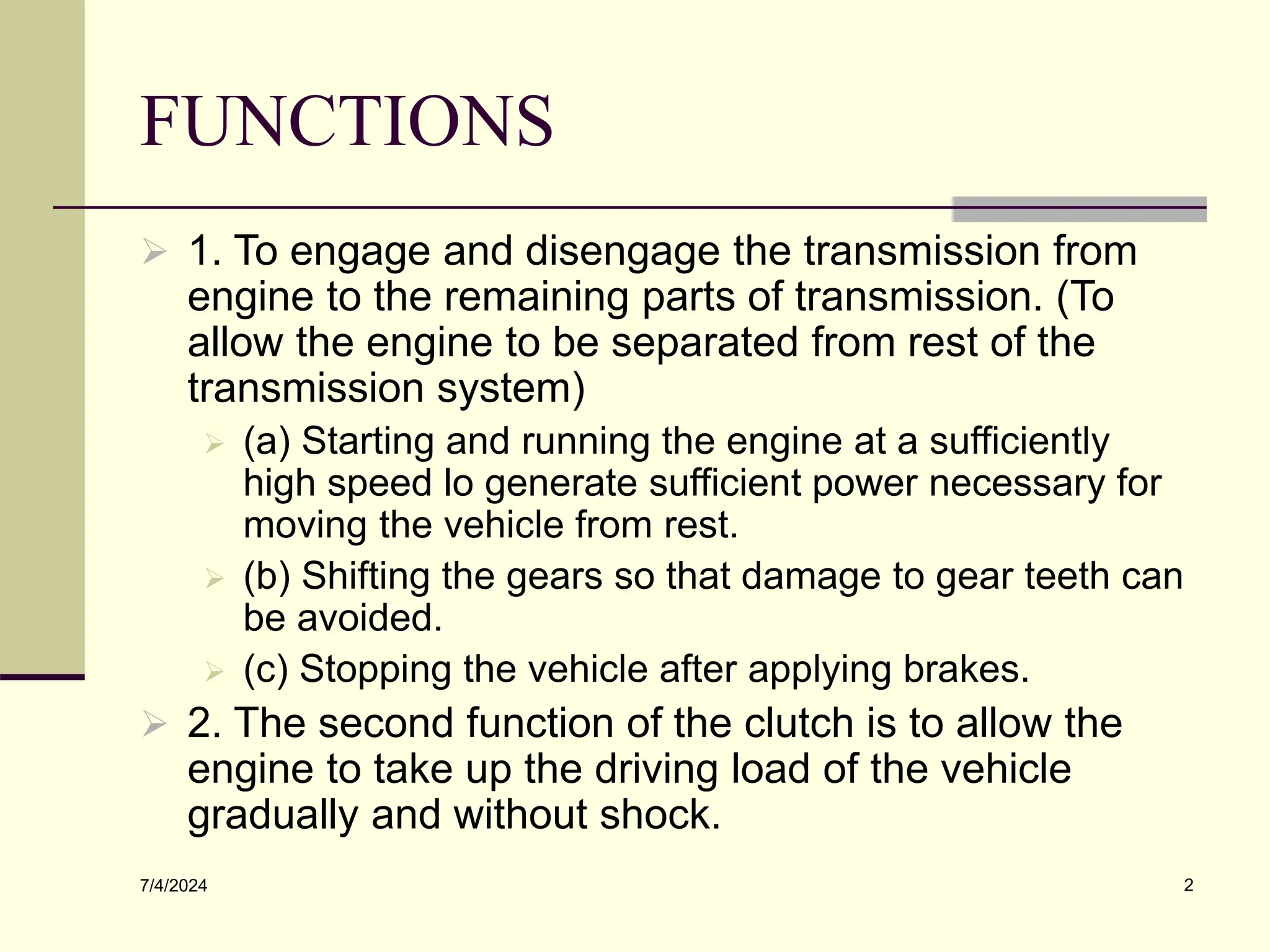 CLUTCH introduction, types of clutches, uses etc | PPT