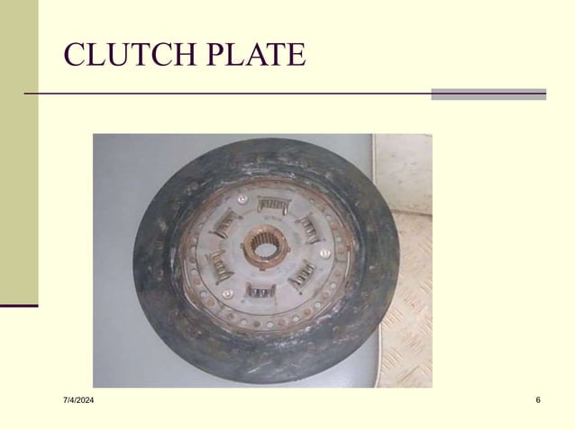 CLUTCH introduction, types of clutches, uses etc | PPT