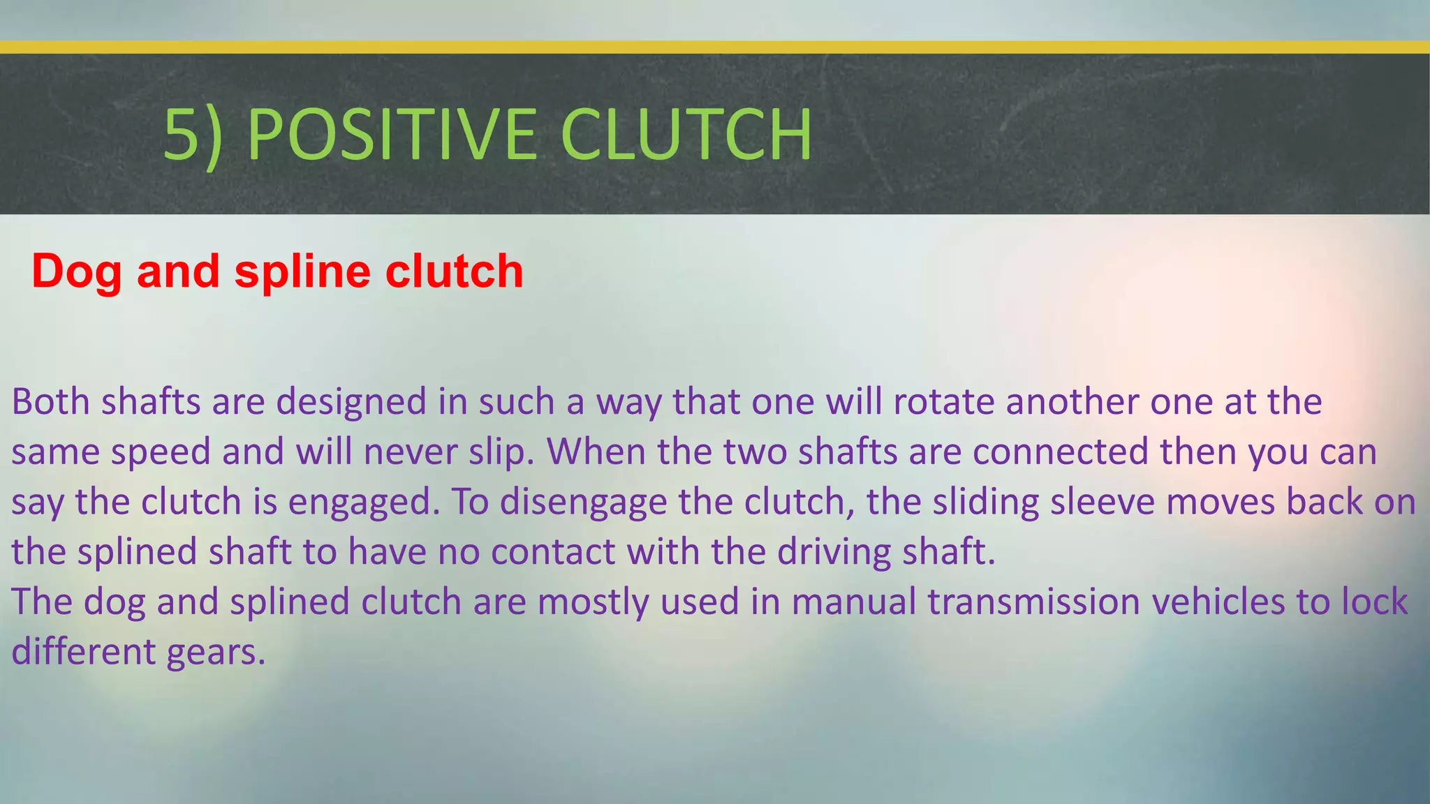 Types Of Clutches | PPTX