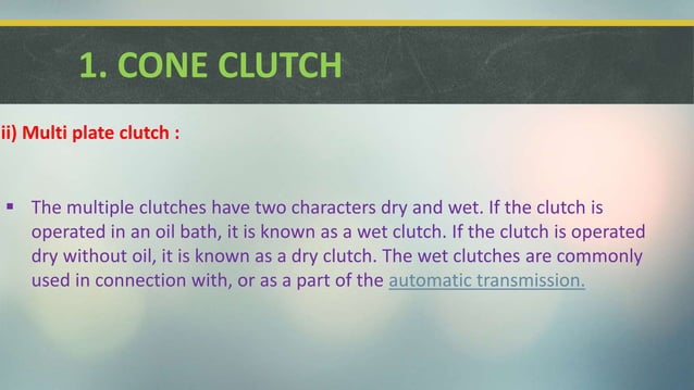Types Of Clutches | PPTX | Auto Technology | Automotive