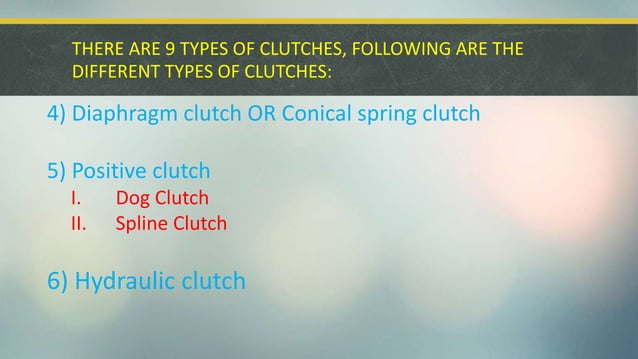 Types Of Clutches | PPTX | Auto Technology | Automotive