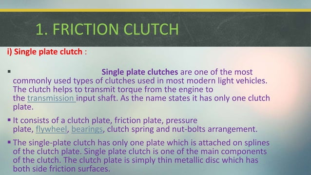 Types Of Clutches | PPTX | Auto Technology | Automotive