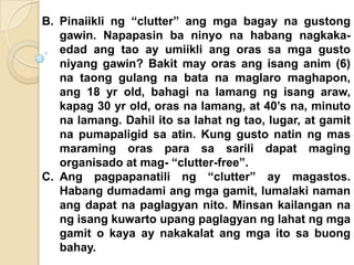Clutter free | PPT