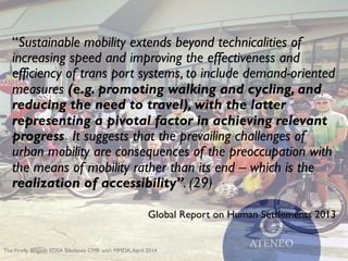Inclusive Mobility as one of Strategies for Metro/Mega Manila's Urban ...