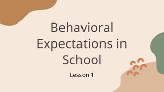 behavioral expectations in school, politeness | PPTX
