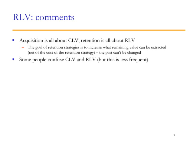 CLV framework.pptx | Business | Business and Finance