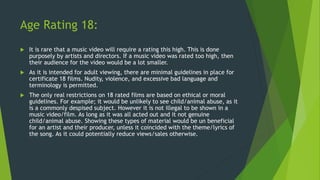 Music video age ratings and guidelines | PPT