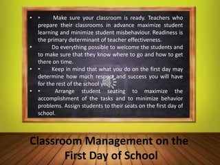 CLASSROOM MANAGEMENT | PPT