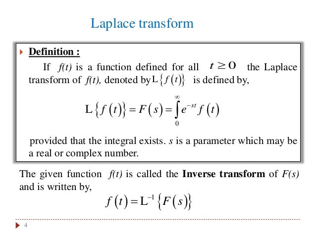 Laplace transform and its application