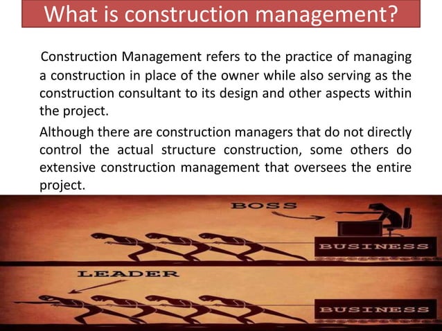 CONSTRUCTION MANAGEMENT | PPT