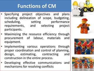 CONSTRUCTION MANAGEMENT | PPTX | Construction Industry | Industries