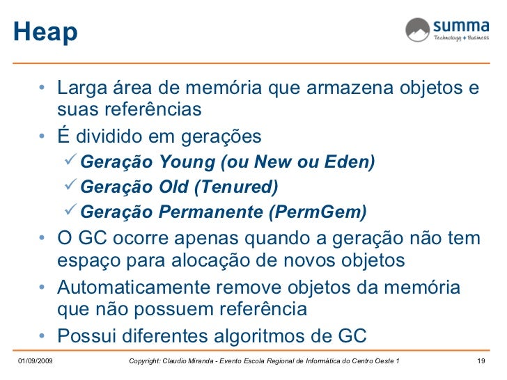 Gerenciamento de Memória pela JVM