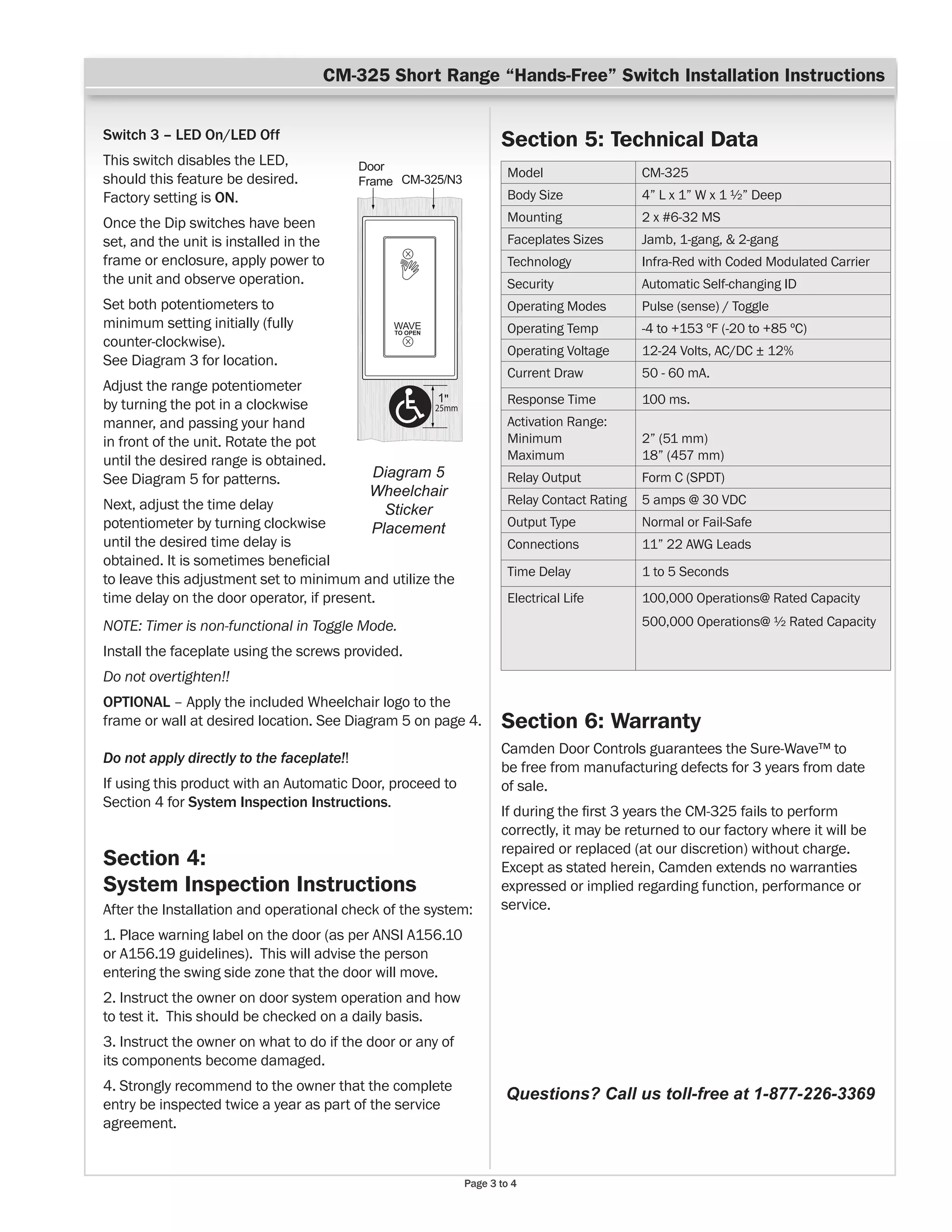 Camden CM-325 Instruction Manual | PDF