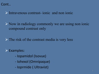 Contrast Media Radiology | PPTX