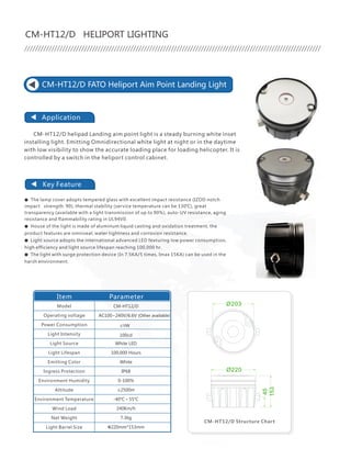 CM-HT12-D LED 8'' Flush Heliport FATO (Final Approach and Take Off Area ...