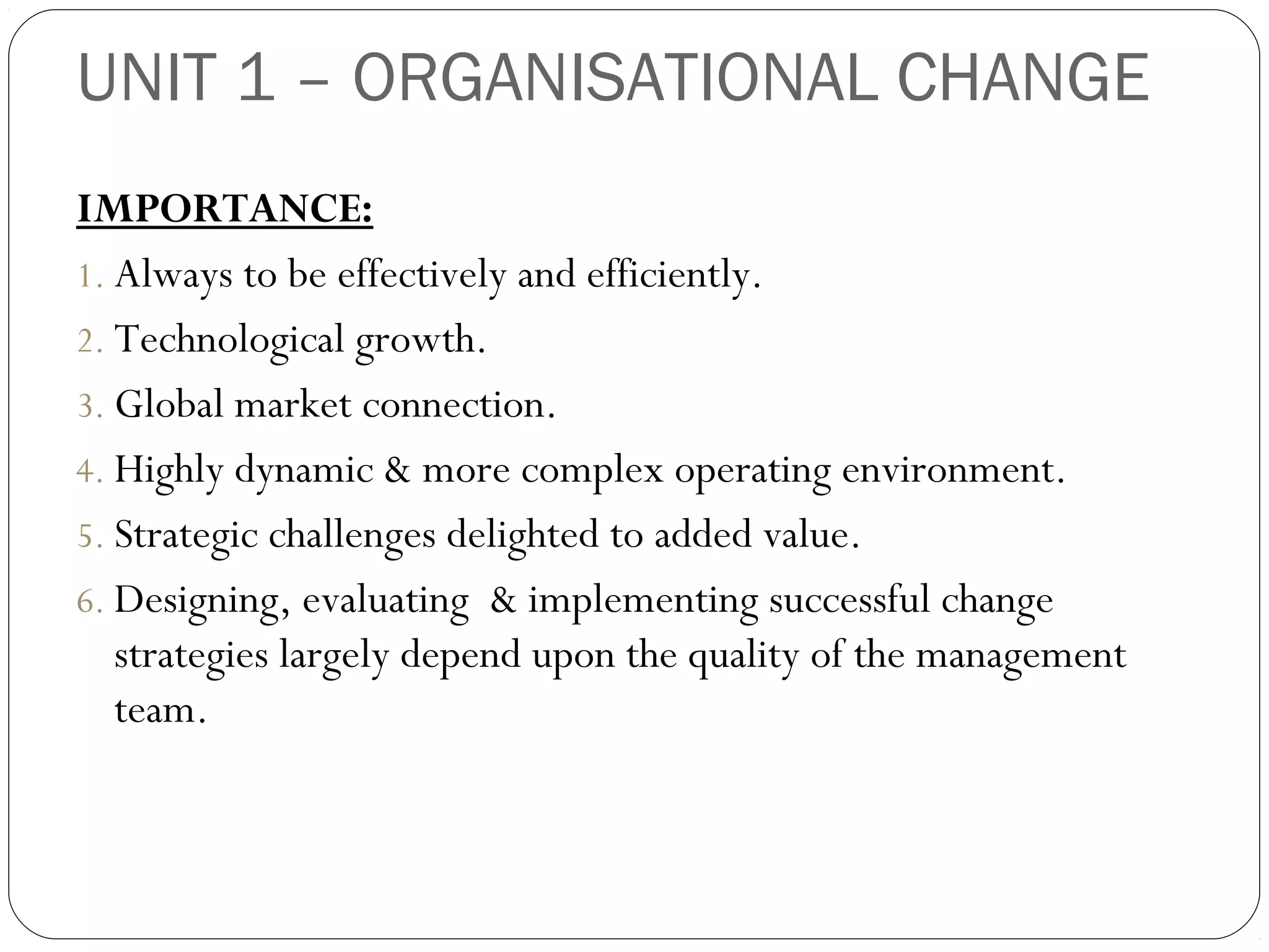 Change Management key notes | PPT