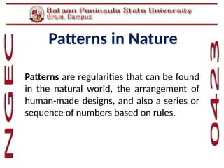 Mathematics in the Modern World-Topic 01 Patterns in Nature.pptx