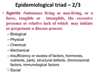 CM 1.3 Agent Host and environmemtal factors ,epidemiological triad ...
