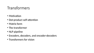 Machine Learning - Transformers, Large Language Models and ChatGPT | PPTX
