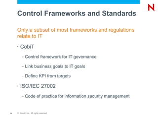 Utilizing Novell Compliance Management Platform for Continuous Controls ...
