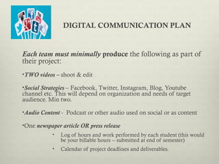 Department of Digital Communication: Our Capstone Class | PPT