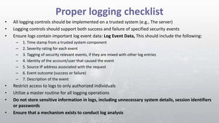 Cm4 secure code_training_1day_error handling and logging | PPT