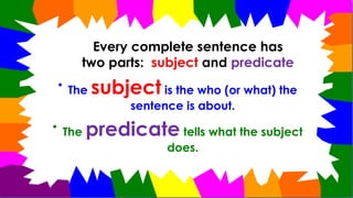 Understanding Subject and Predicate: Simple and Compound Sentence ...