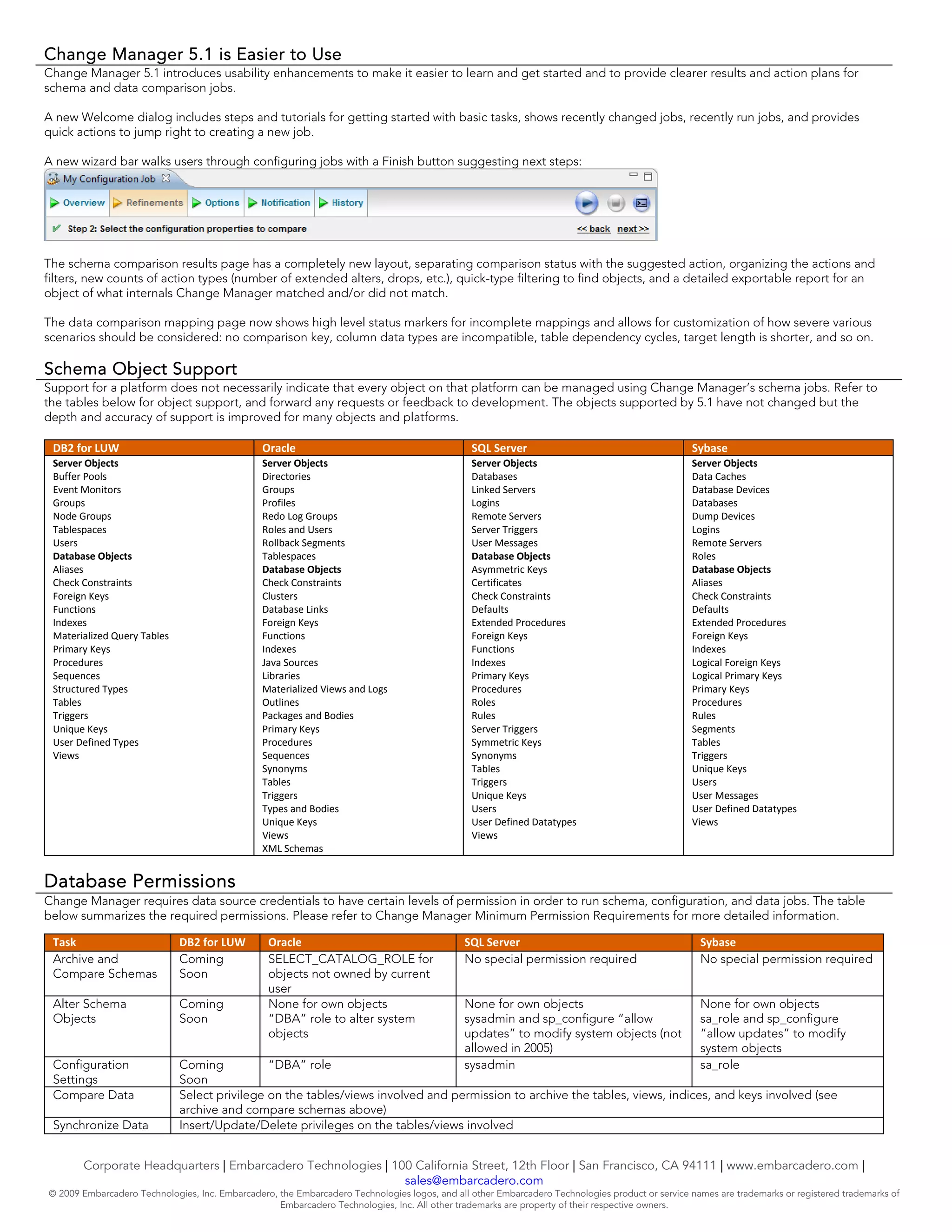 Database Change Management | Change Manager 5.1 Beta | PDF