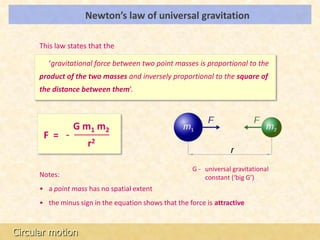 Cm 6 newton's law of gravitation (shared) | PPT