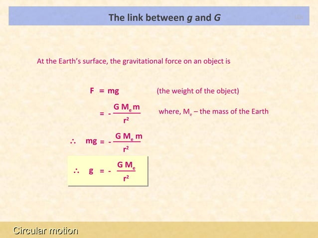 Cm 7 gravitational field strength (shared) | PPT