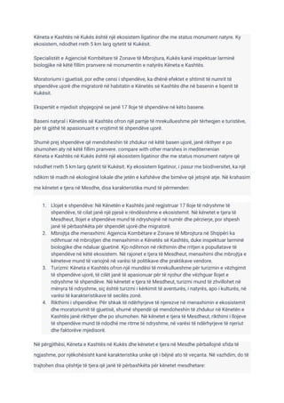 Biodiversiteti ne komunen e kukesit | DOCX