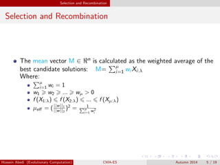 Covariance Matrix Adaptation Evolution Strategy (CMA-ES) | PDF ...
