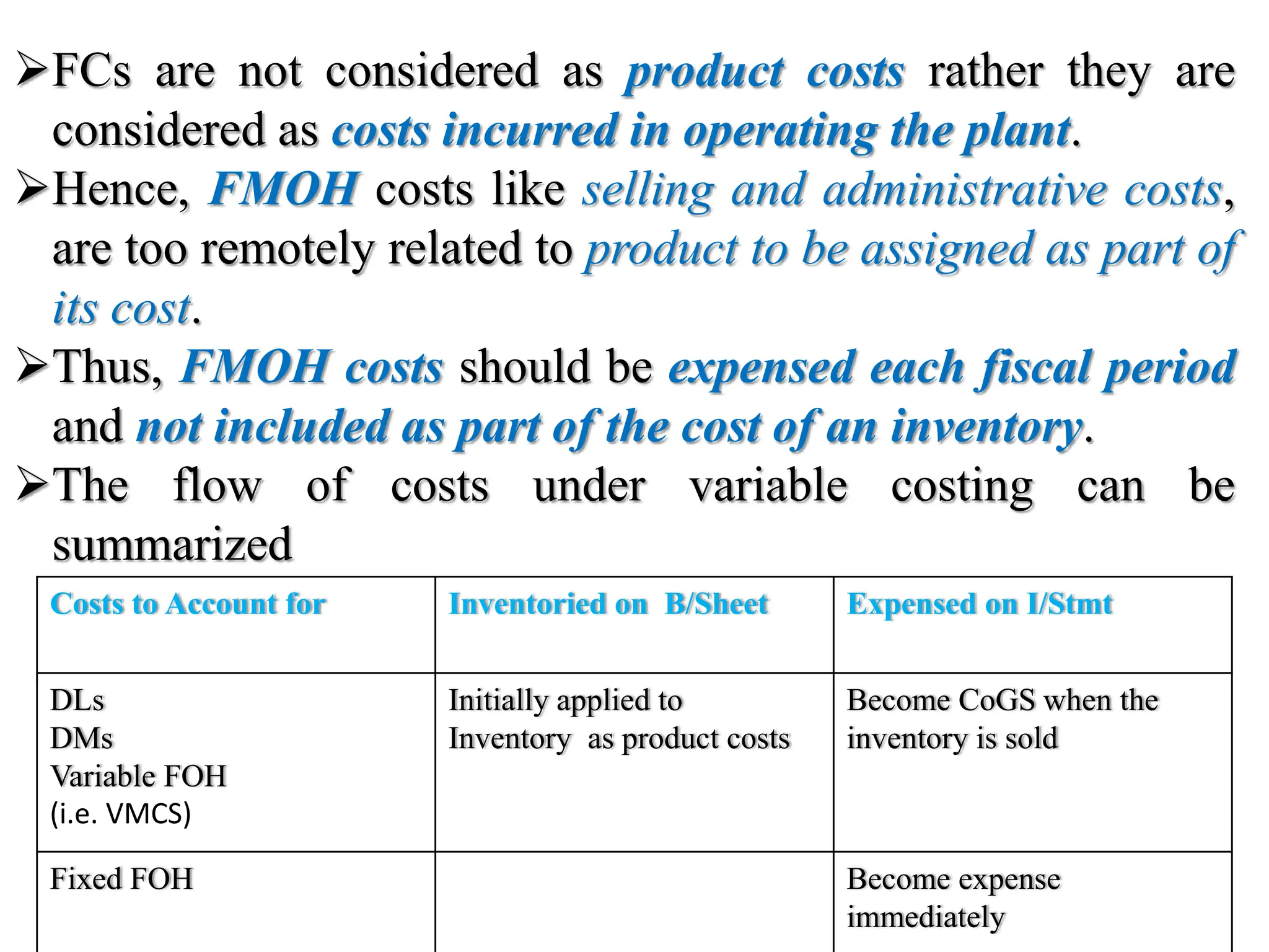 Cost volume profit analysis absorption and variable costing | PPTX