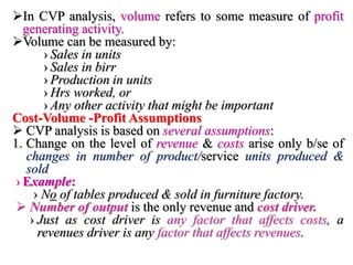 Cost volume profit analysis absorption and variable costing | PPTX