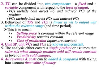Cost volume profit analysis absorption and variable costing | PPTX
