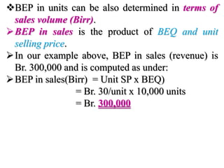 Cost volume profit analysis absorption and variable costing | PPTX