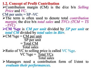Cost volume profit analysis absorption and variable costing | PPTX