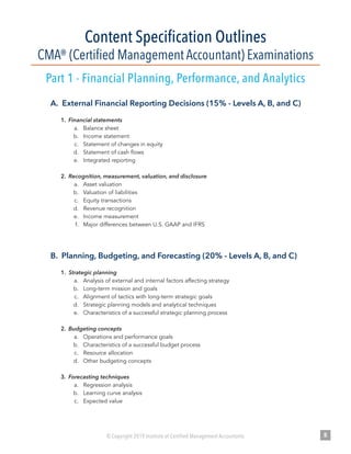 CMA (Certified Management Accountant) | PDF