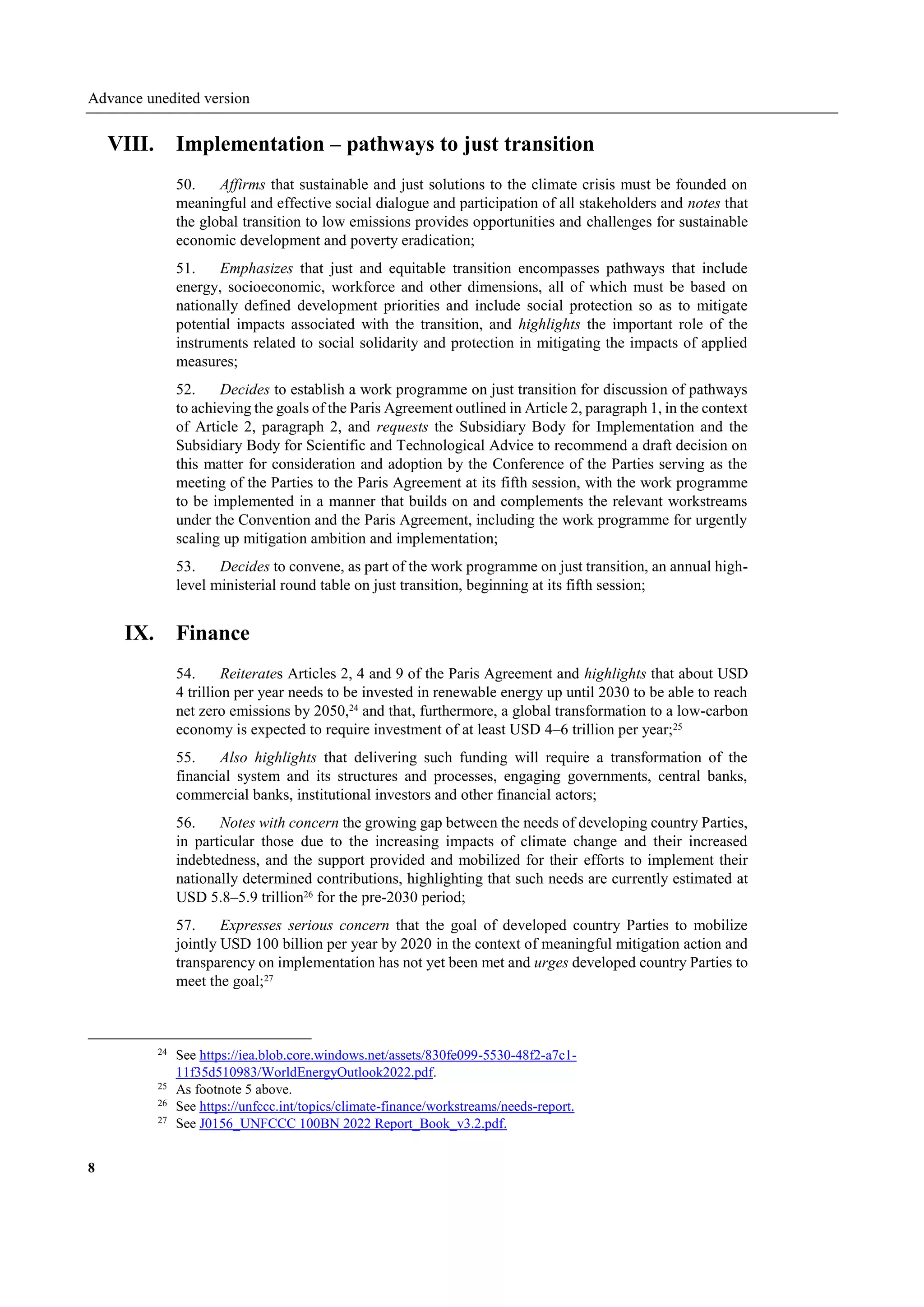COP27: Final decisions document | PDF