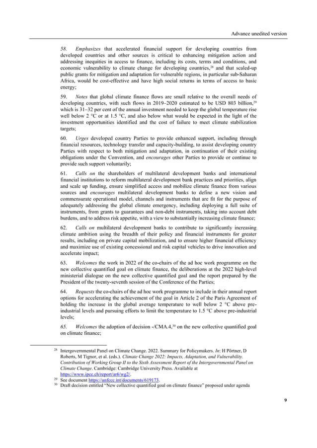 COP27: Final decisions document | PDF | Environmental Services Industry ...