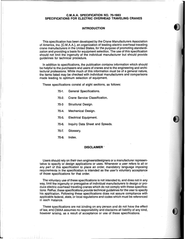 Cmaa specification-70 | PDF | Manufacturing Industry | Industries