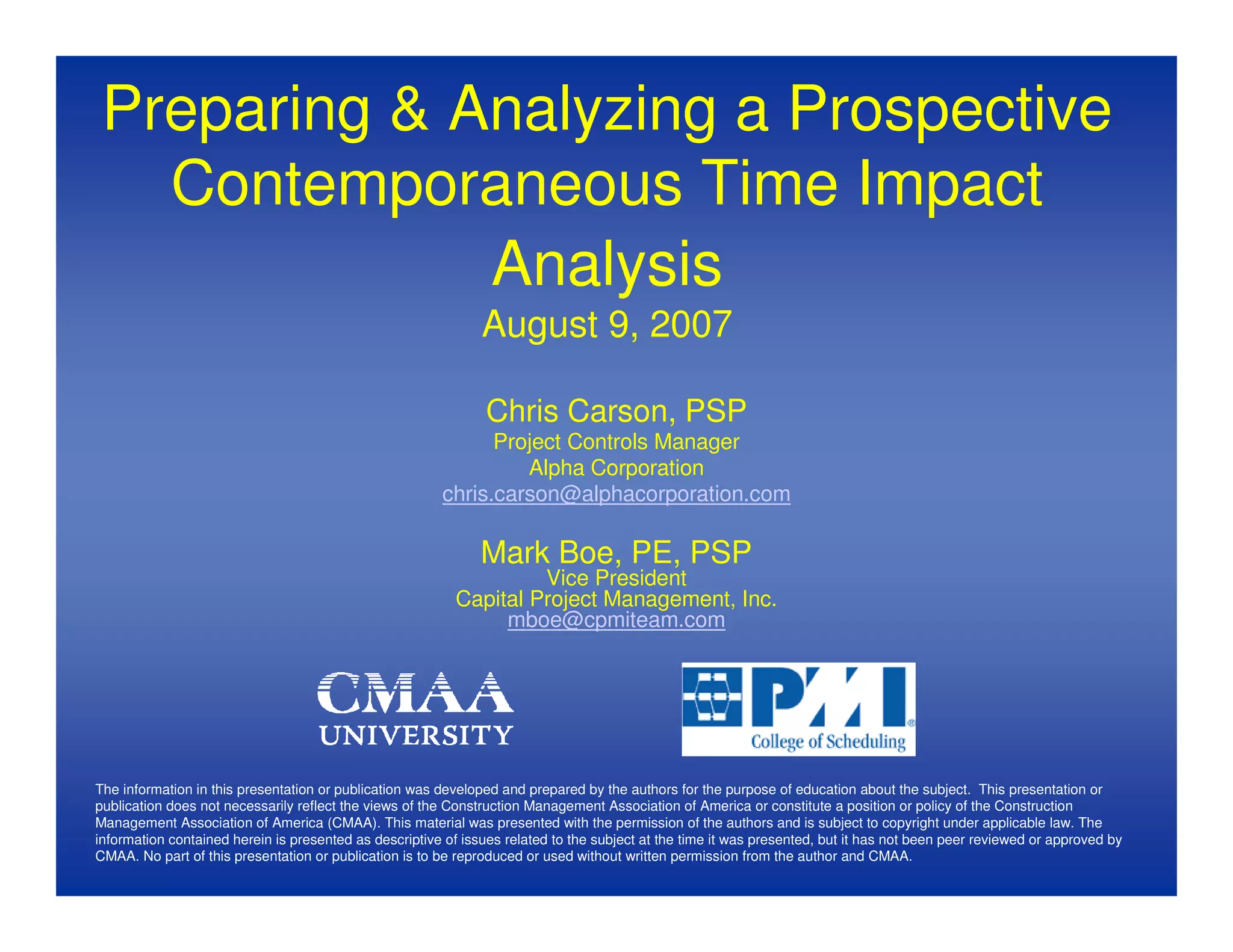 Time Impact Analysis | PDF
