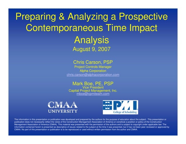 Time Impact Analysis | PDF