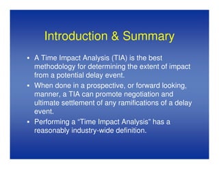Time Impact Analysis | PDF