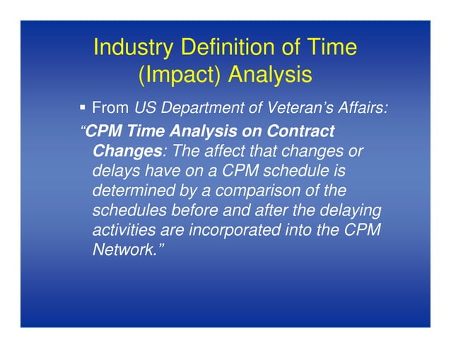 Time Impact Analysis | PDF
