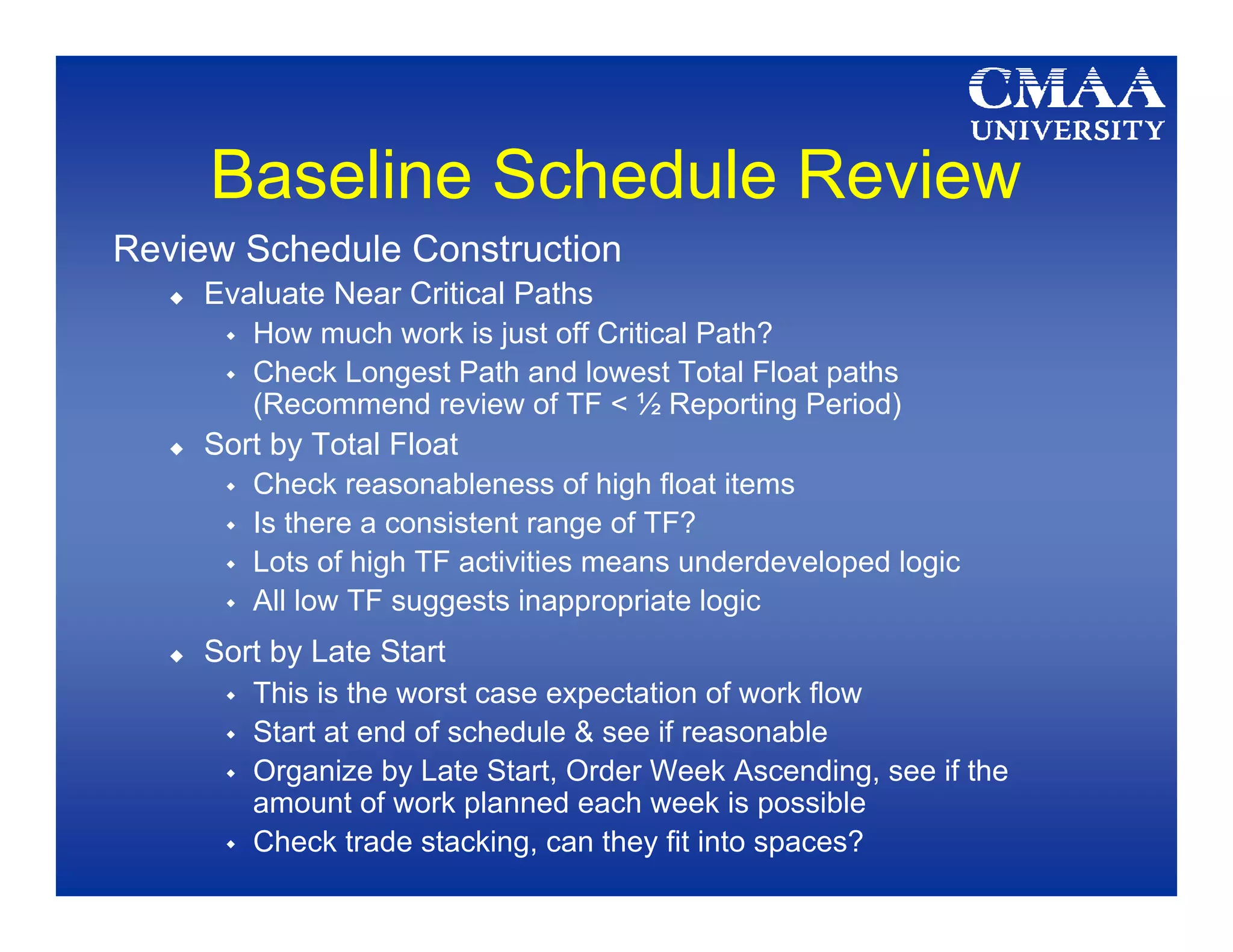 Schedule Review | PDF