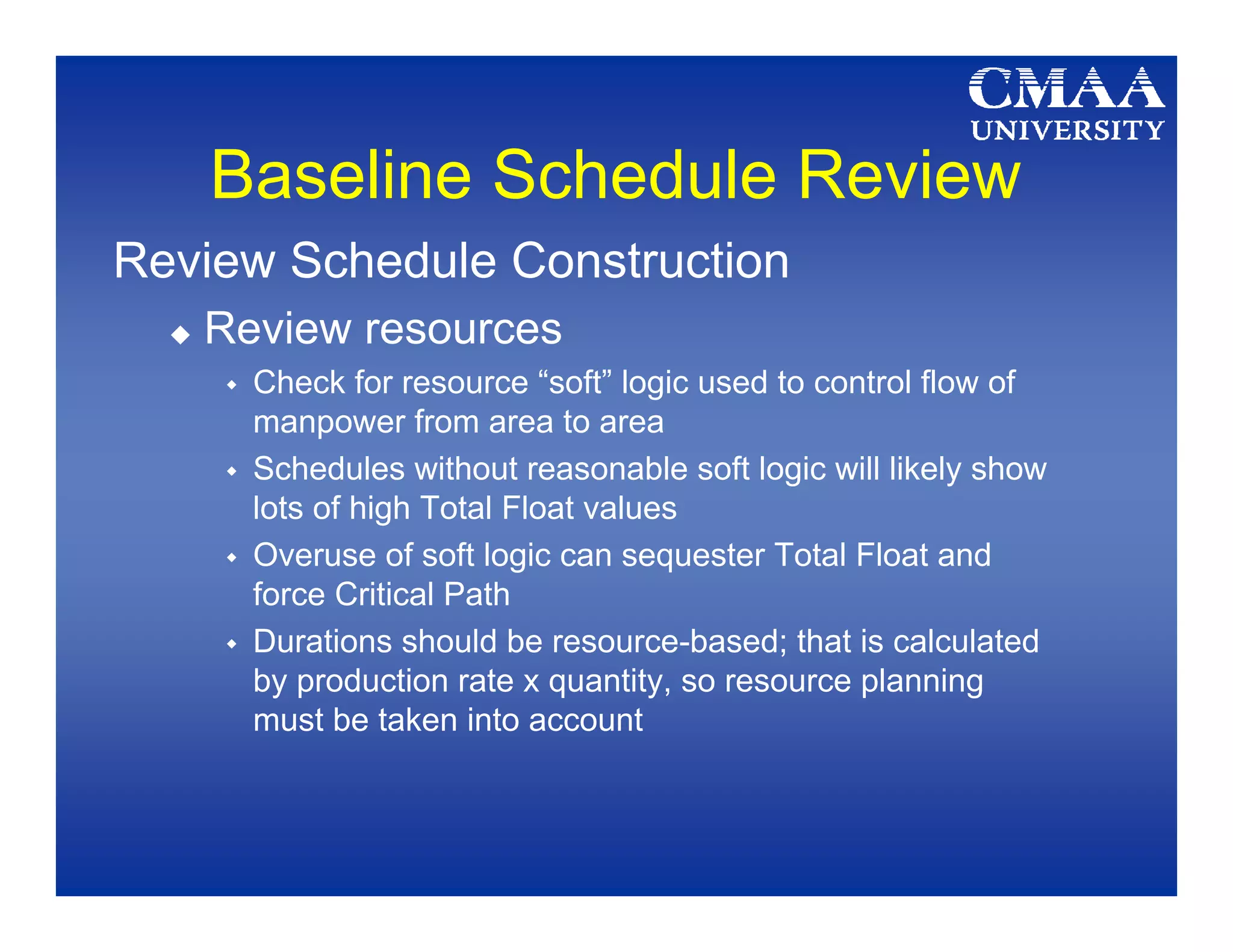 Schedule Review | PDF