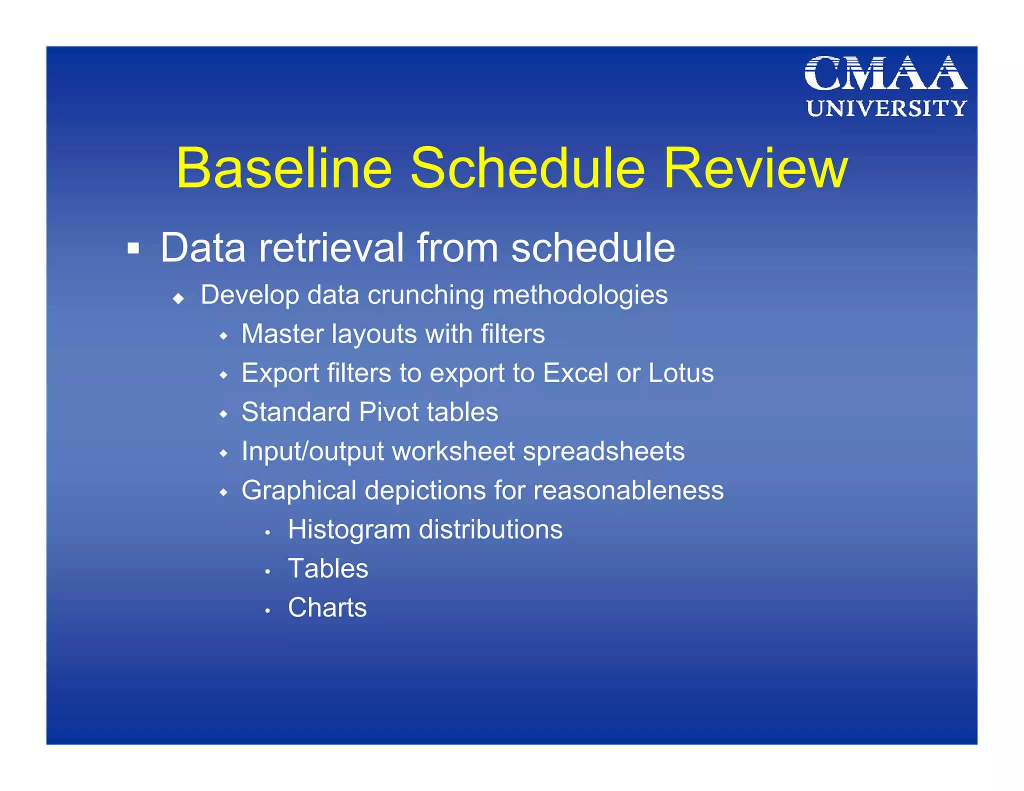 Schedule Review | PDF