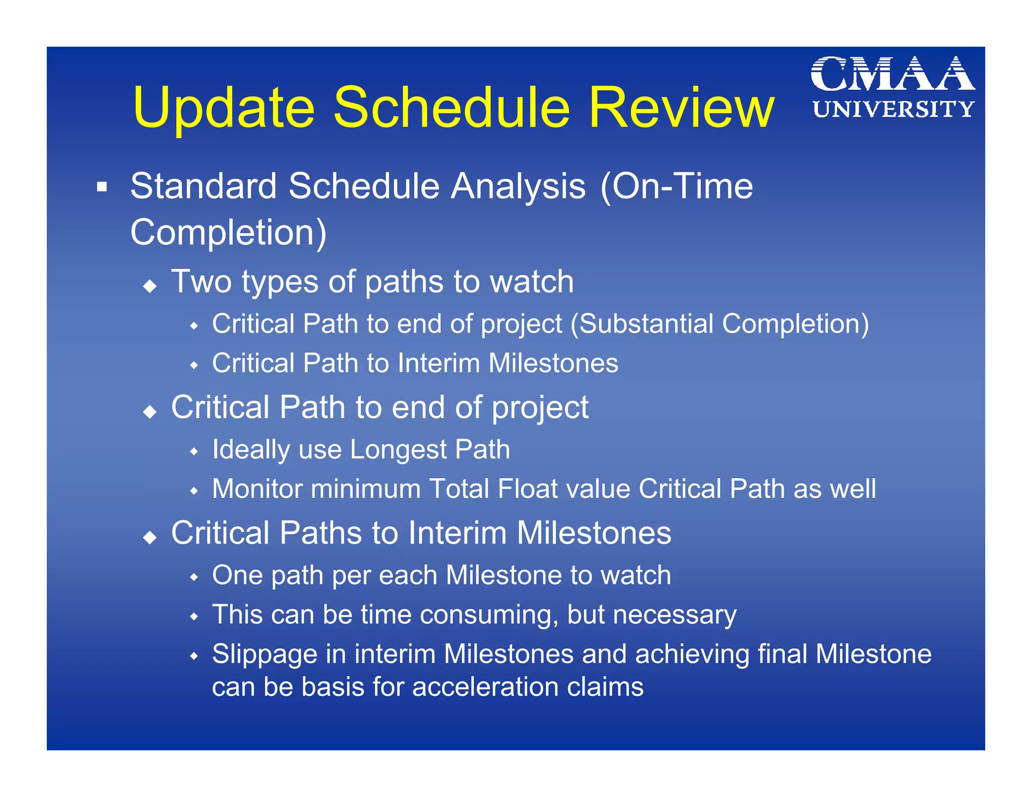Schedule Review | PDF