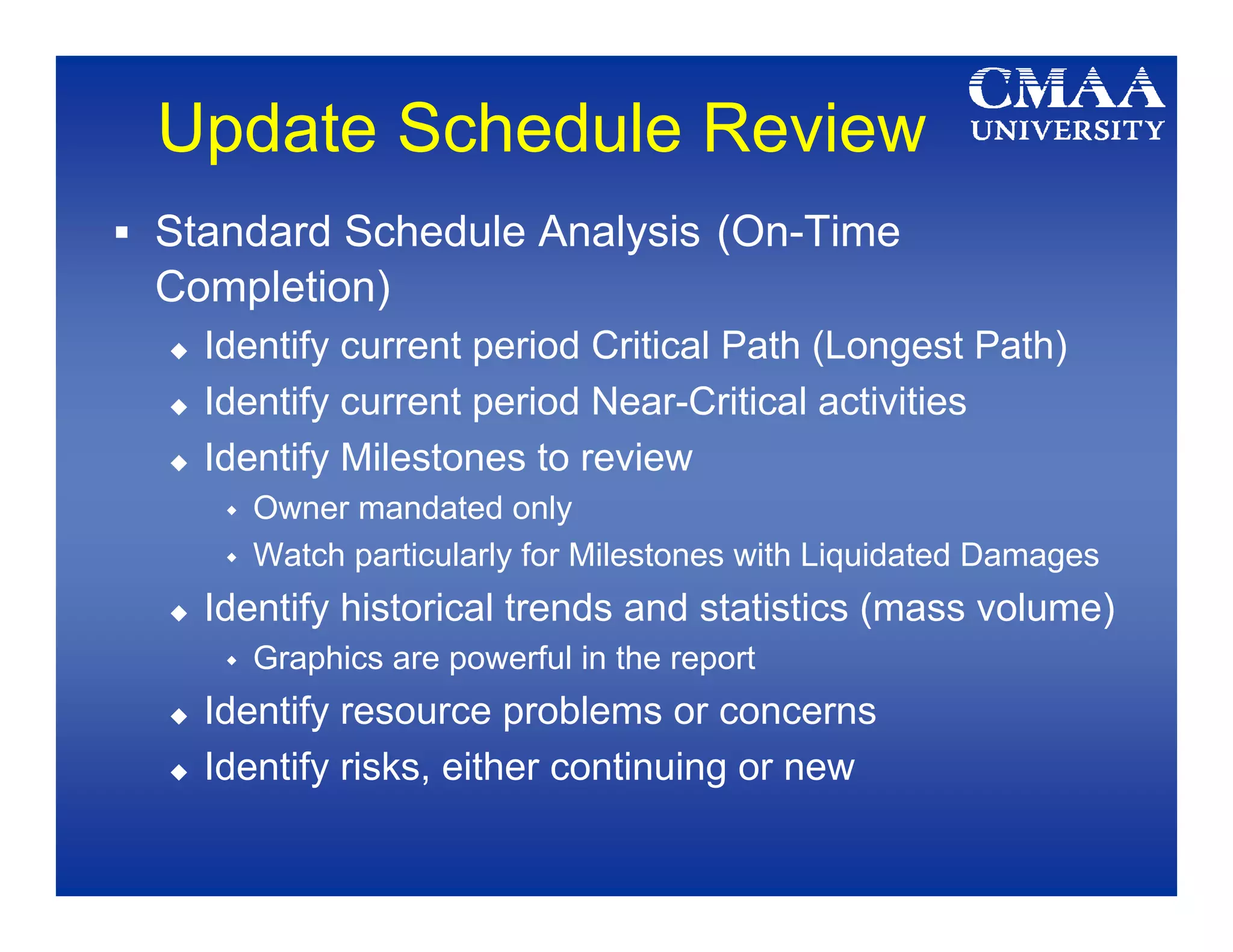 Schedule Review | PDF